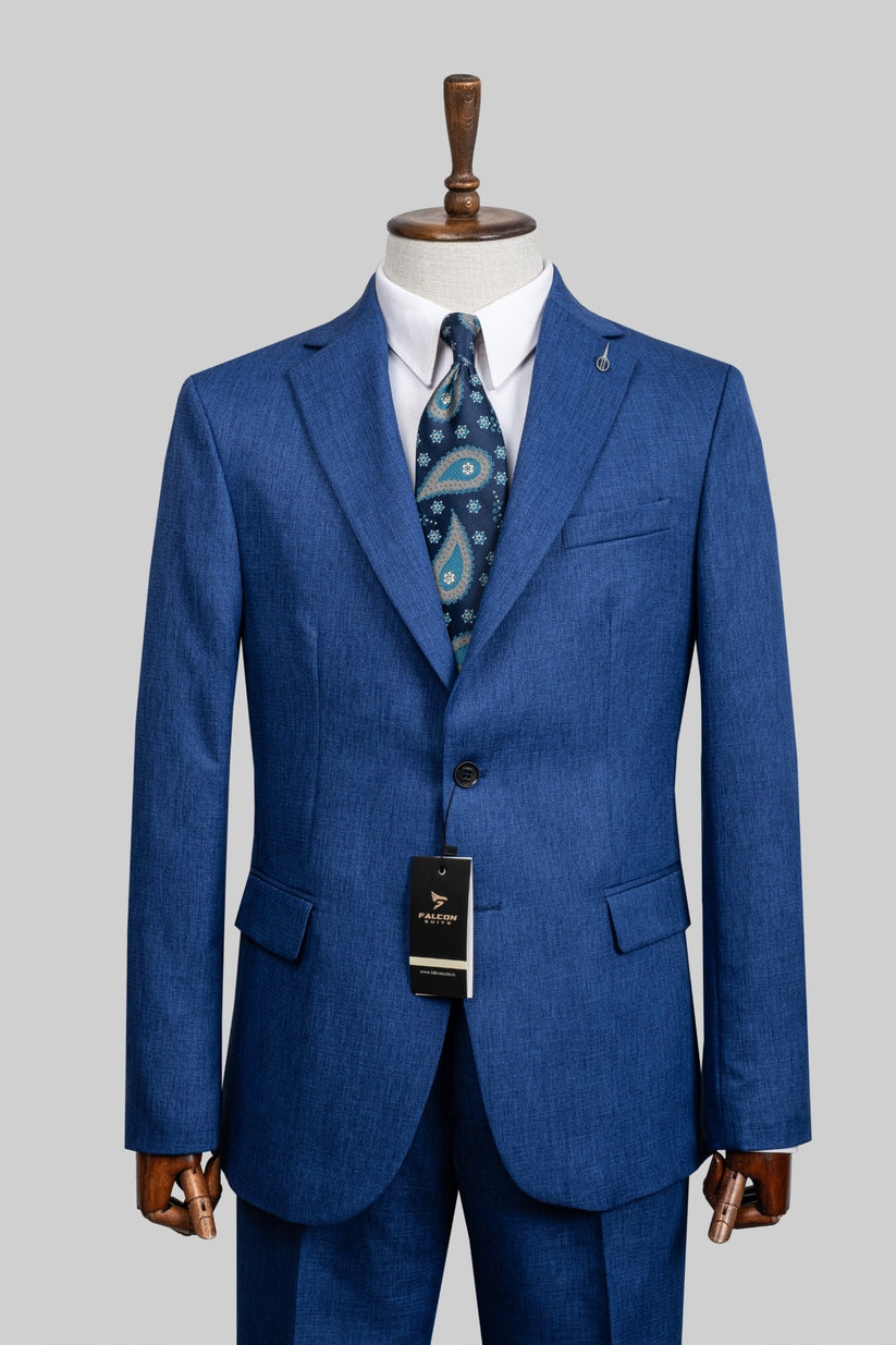 Azure Prestige – European Blue 2-Piece Suit – Falcon Suits